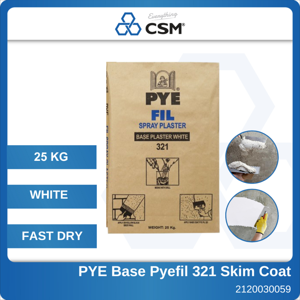PYE White Base Halus Pyefil 321 Skim Coat 25kg | Shopee Malaysia