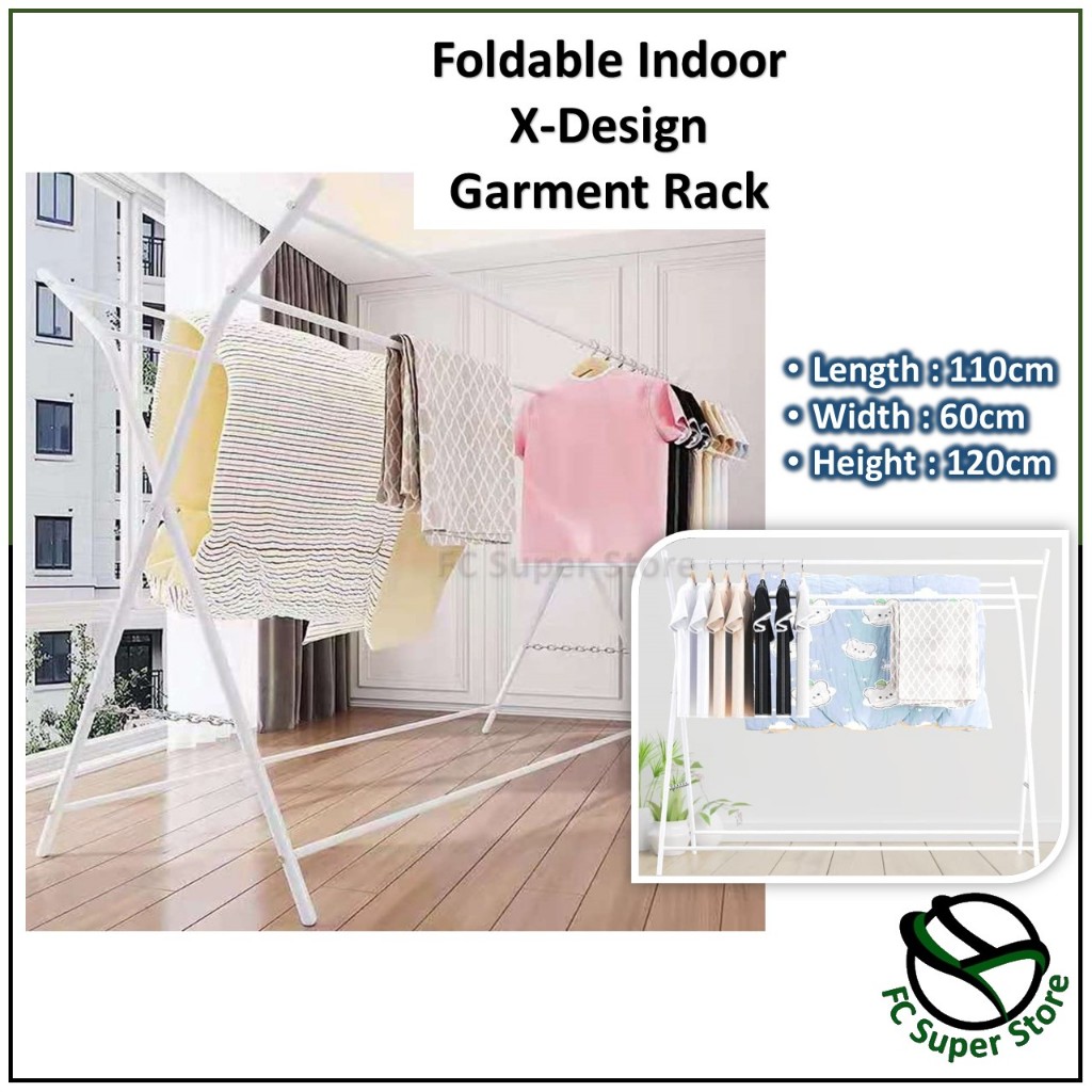 FCSS - Clothing Drying Rack / Rak Baju / Garment Laundry Hanger ...