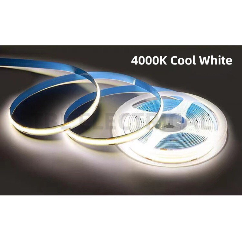 🔥HIGH QUALITY🔥DC12V/24V 5 Meter COB LED Strip Light 320D Ultra Bright Flexible Decorative ...