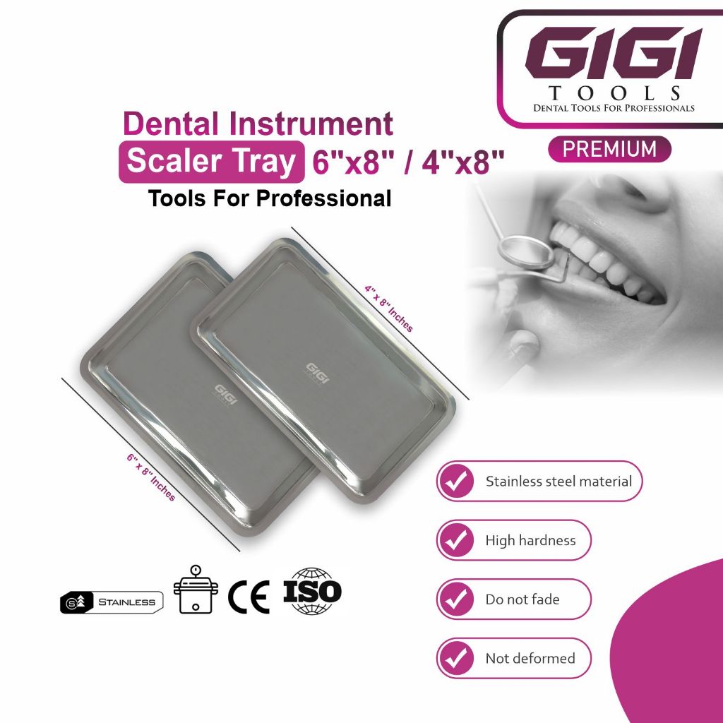 GIGI Tools Dental Instruments Tray 4*8" and 6*8" Dish For Professional ...