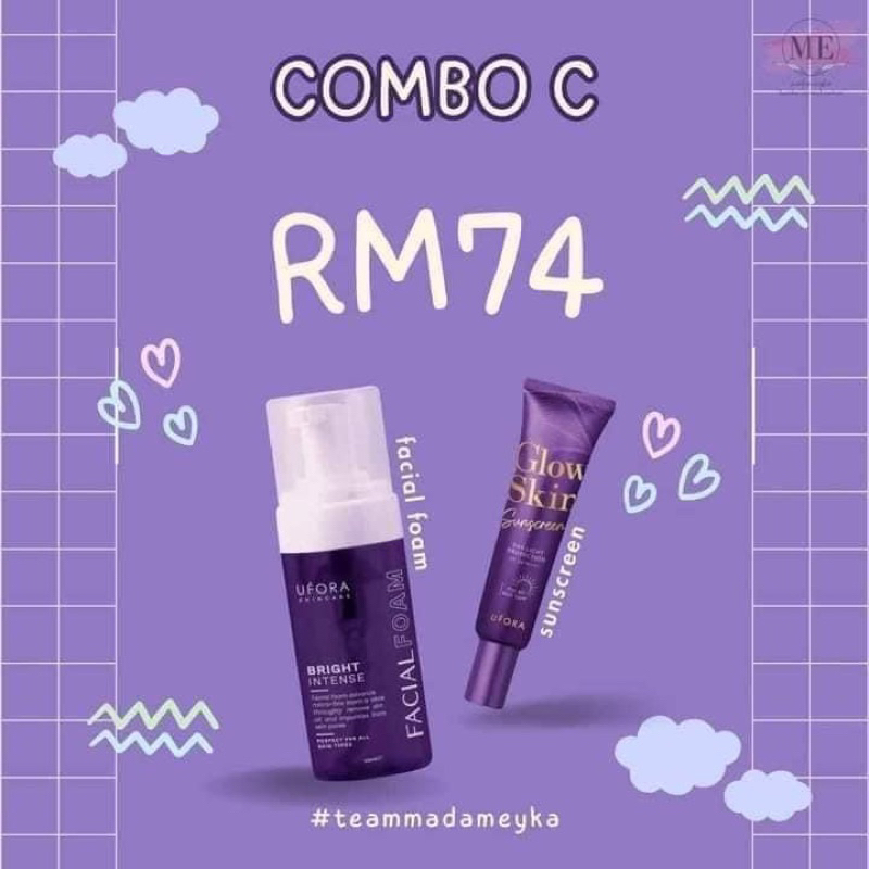 UFORA ORIGINAL SET KOMBO C (SUNCREEN DAN FACIAL FOAM) | Shopee Malaysia