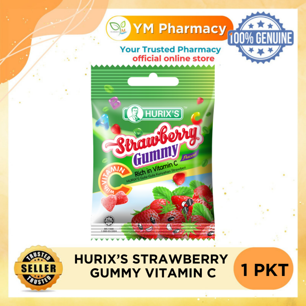 HURIX'S STRAWBERRY GUMMY RICH IN VITAMIN C EXP(27/04/2025) | Shopee ...