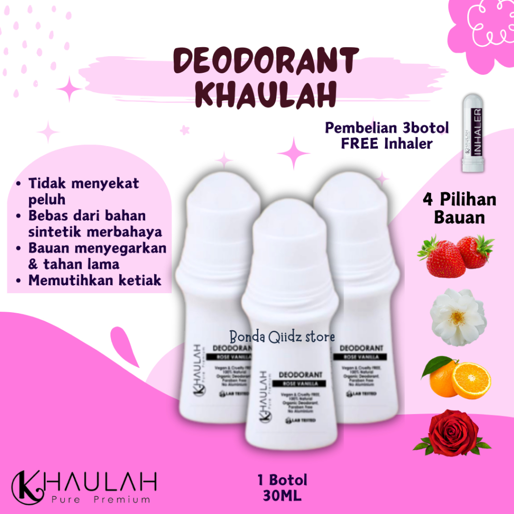 KHAULAH DEODORANT | DEODORANT KHAULAH | PEMUTIH KETIAK | WHITENING SKIN ...