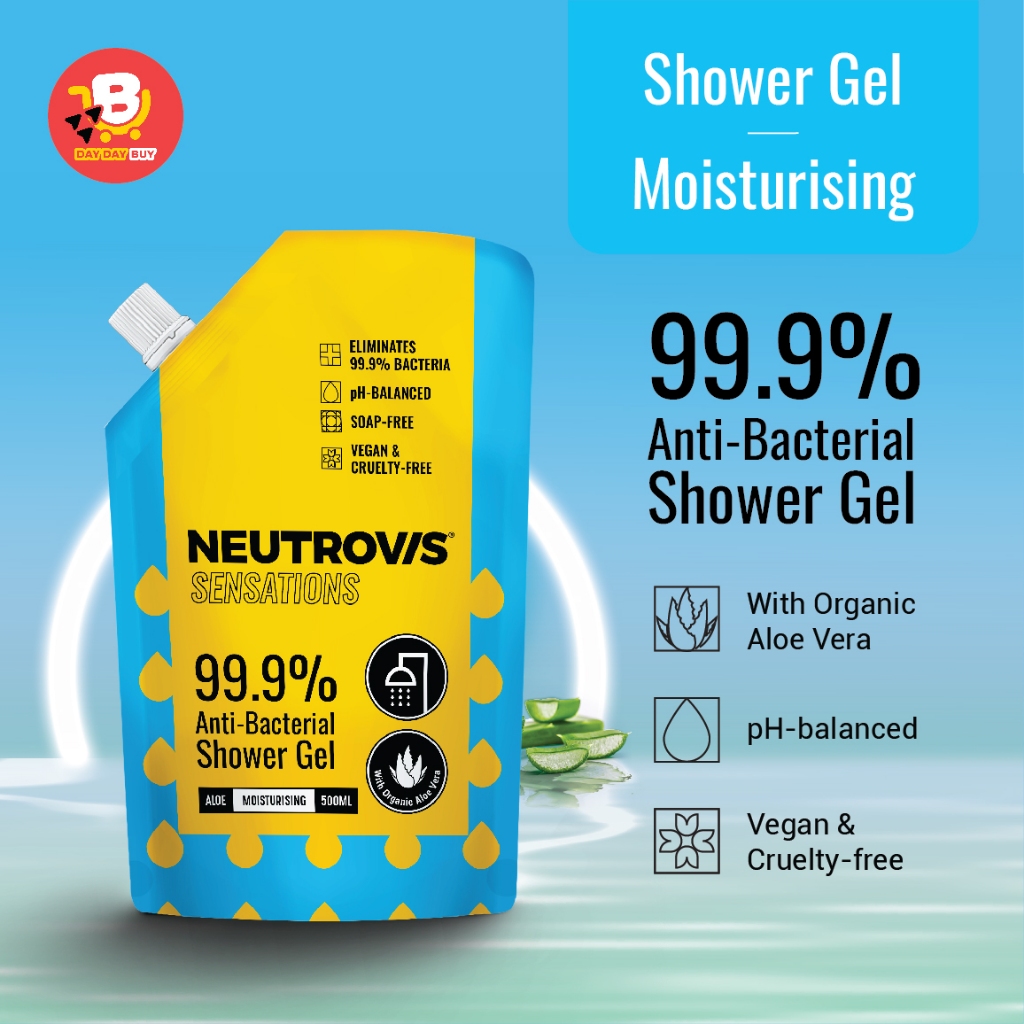 Neutrovis SENSATIONS 99.9% Anti-Bacterial Shower Gel 500ml - Aloe ...