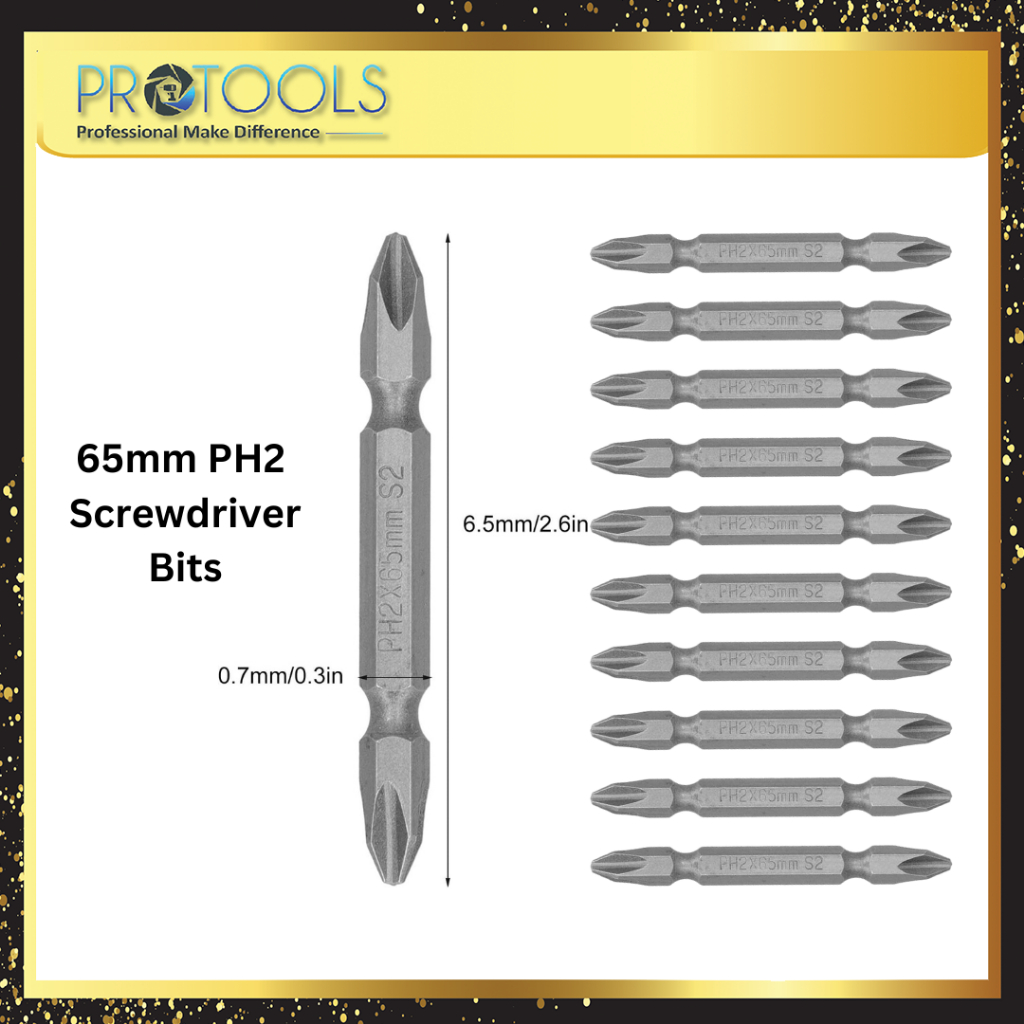 S2 2 - MTM Bit 65mm PH2 Screwdriver Bits, Magnetic Electric Screwdriver ...
