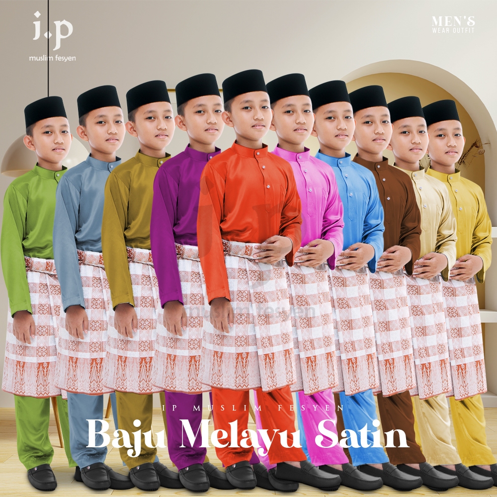 𝐈.𝐏 𝐌𝐮𝐬𝐥𝐢𝐦 𝟐𝟎𝟐𝟒 ♥ BAJU MELAYU SATIN LELAKI BUDAK - SEPASANG （ BATCH 2） | Shopee Malaysia