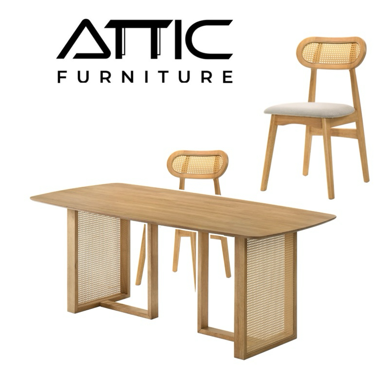 Dining Set/Meja Makan Set(1x6)/Noka Rectangle Dining Set /ATTIC ...