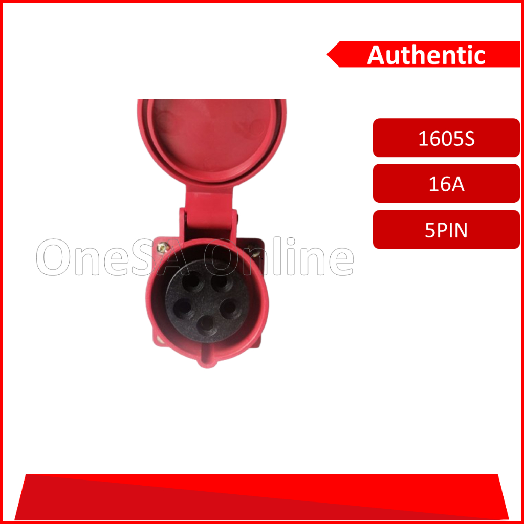 16A 5PIN INDUSTRIAL WALL SOCKET(1605S) | Shopee Malaysia