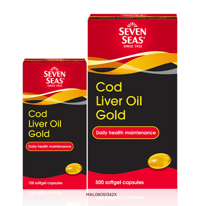 Seven Sea Cod Liver Oil Gold Cap 500+100's (Exp: 12/2024) | Shopee Malaysia