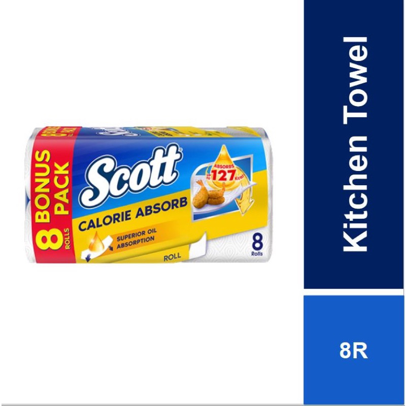 Scott Calorie Absorb Kitchen Towel (8pcs)/ Scott Multi-Purpose Kitchen ...