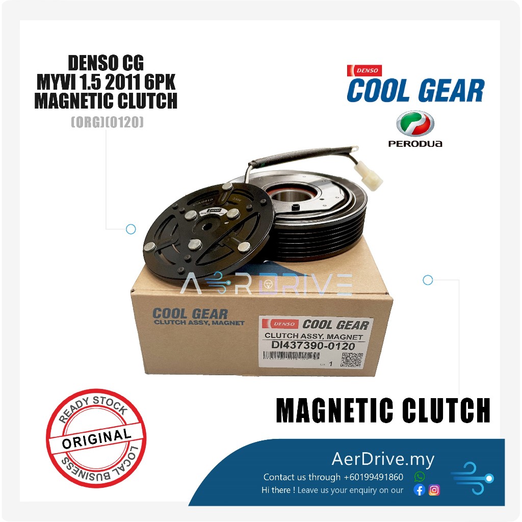 DENSO COOLGEAR MYVI 1.5 2011 6PK MAGNETIC CLUTCH (0120)(ORG) | Shopee Malaysia