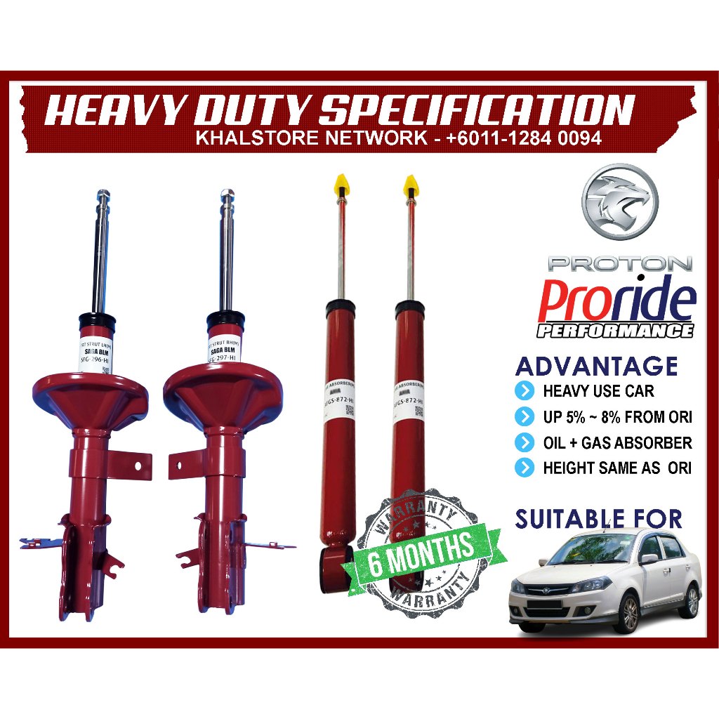 Proride Saga BLM Heavy Duty Absorber FL FLX 1.3 1.6 Exsober Adsober ...