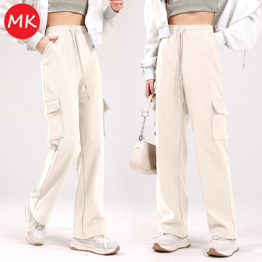 baju raya 2025 cargo pants women long pants women drawstring casual ...