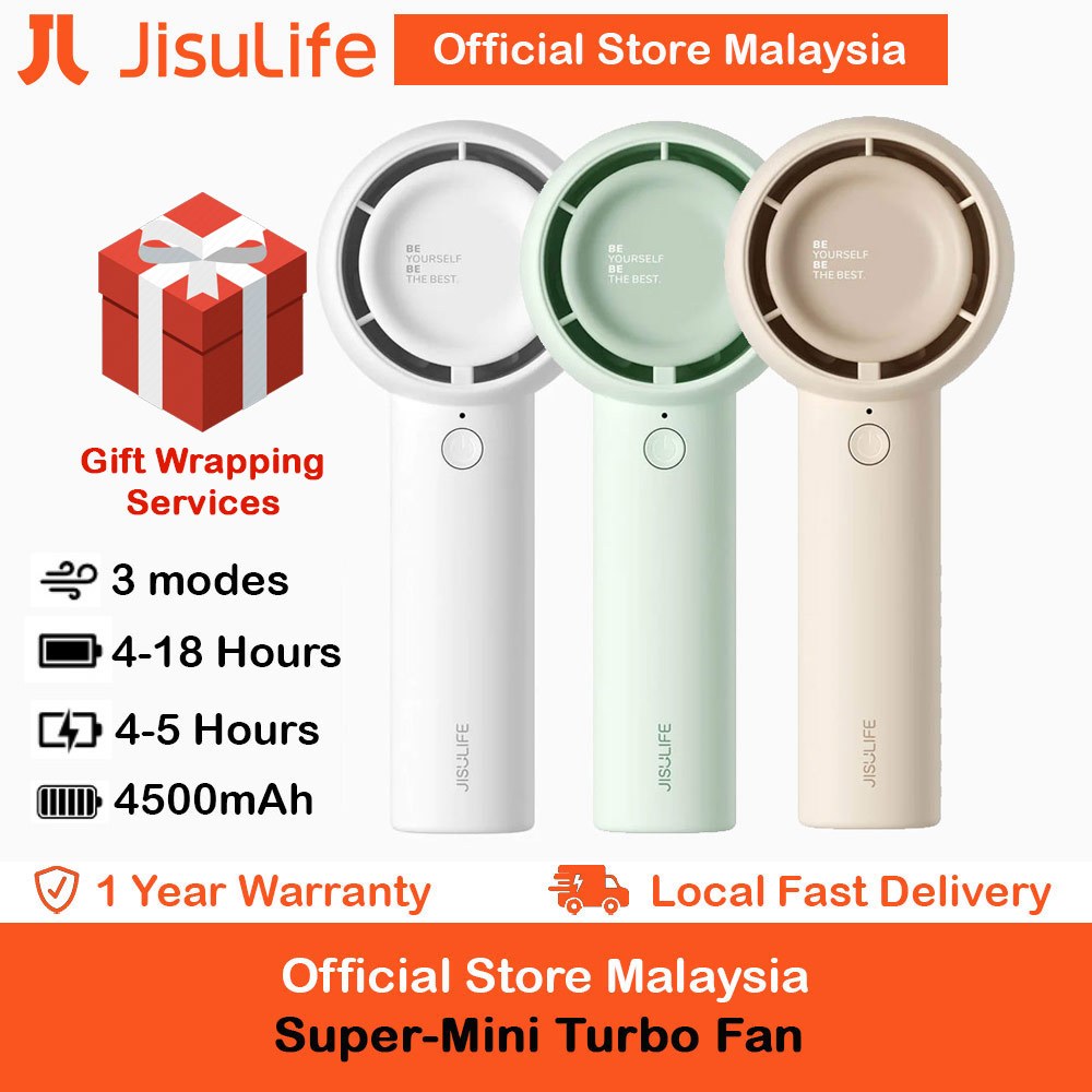 Jisulife Turbo Strong Wind Portable Fast Charge Rechargeble Small ...