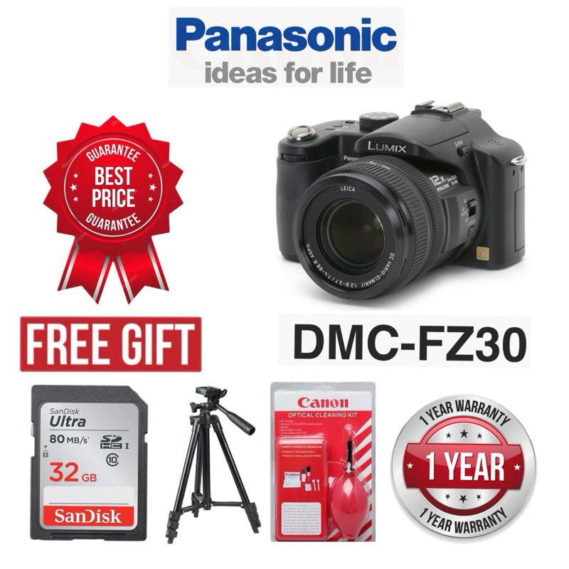 PANASONIC LUMIX DMC-FZ30 SEMI PRO COMPACT DIGITAL CAMERA (1 YEARS ...