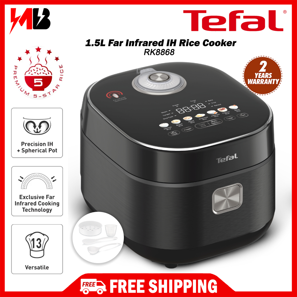 [ NEW ] Tefal 1.5L Far Infrared IH Rice Cooker 5-Star Grain Taste RK8868 Baby Porridge Cooker ...