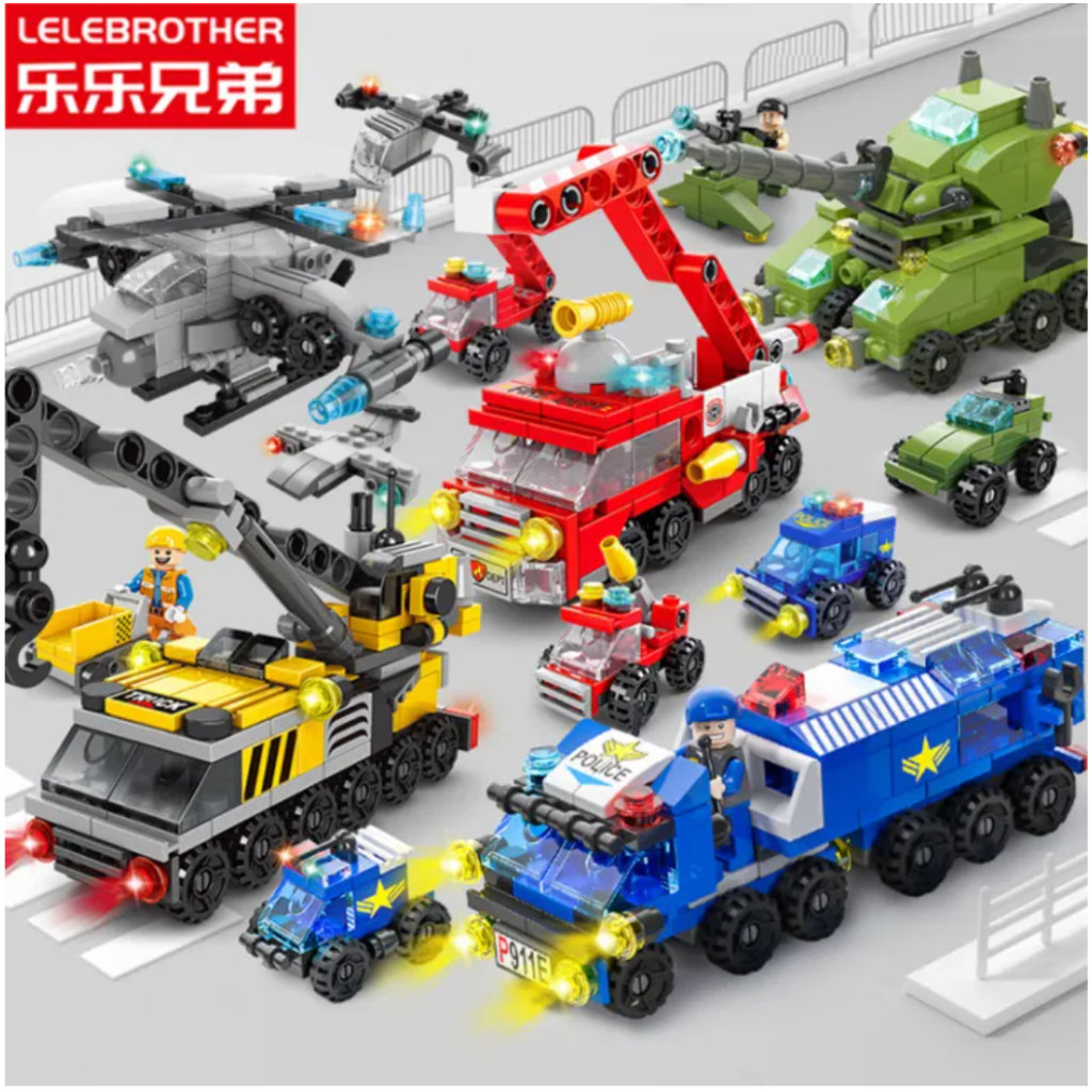 Lele Brothers 8612 Mini Bagged Small Particle Building Blocks Fire ...