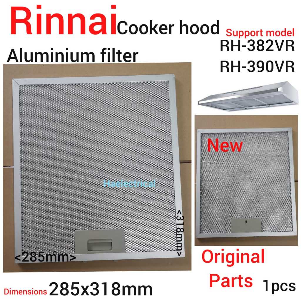 (0RlGlNAL FILTER) RINNAI Cooker Hood Aluminium Filter RH-382VR RH-390VR ...