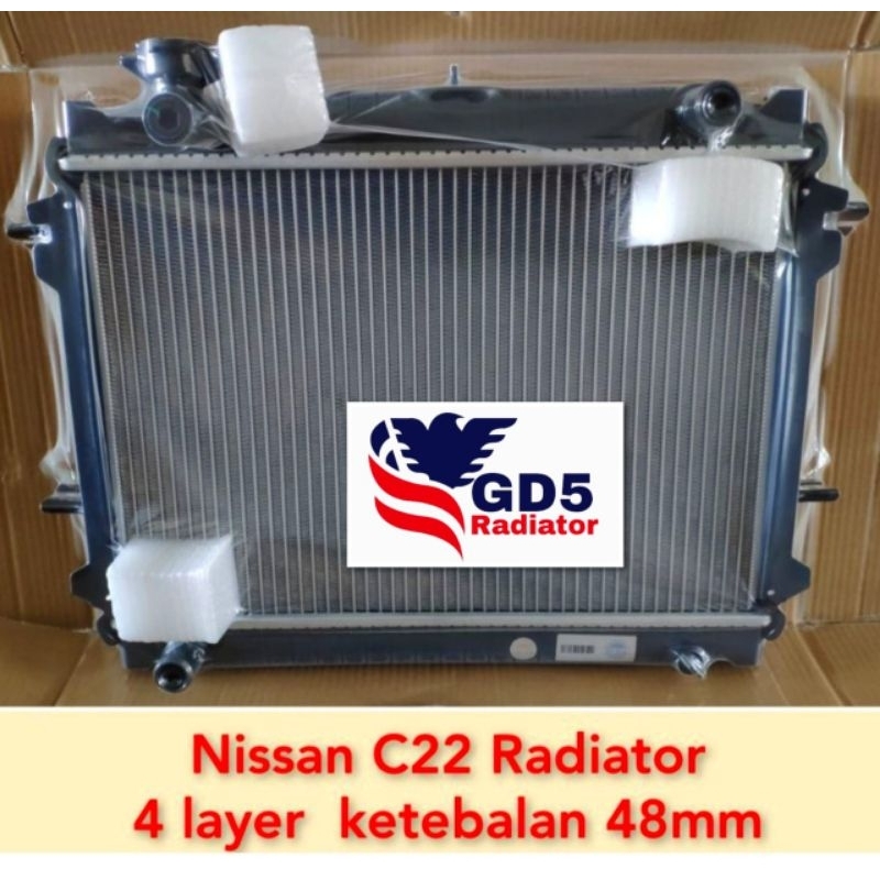 Nissan C22 Radiator Tangki air 48mm 4 layer High quality product ...
