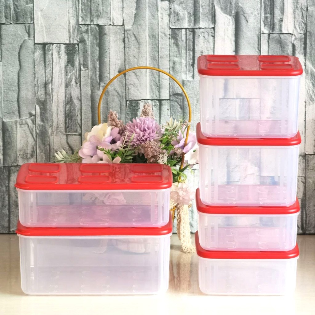*1.5L 1pc/2pcs*Tupperware ClearMate Medium Set Or/And Large set Red ...