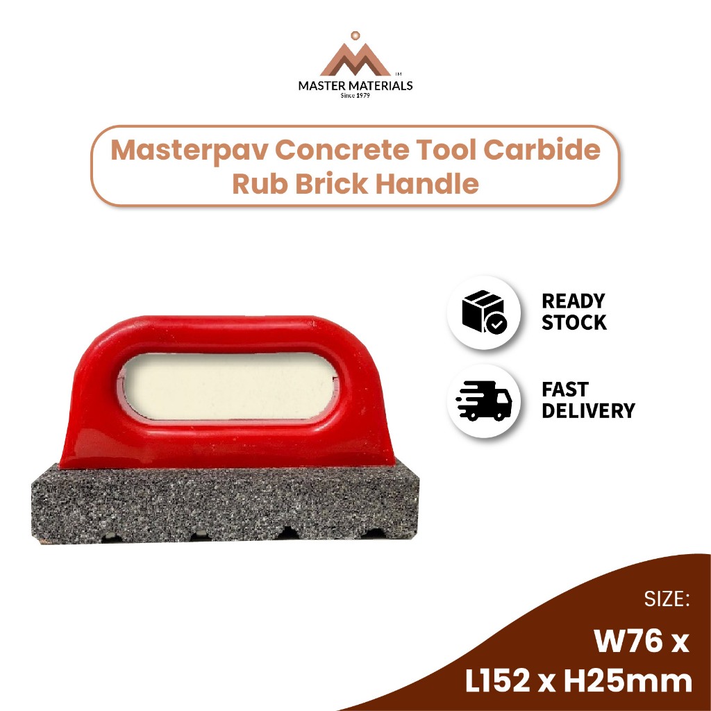 MASTERPAV Concrete Tool Carbide Rub Brick Handle (60 Grit) | Shopee ...