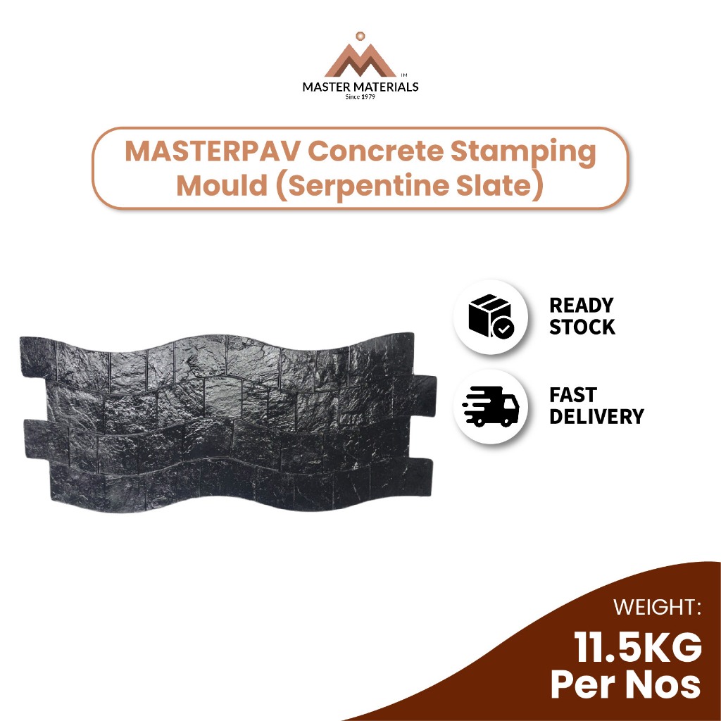 MASTERPAV Concrete Imprint Hard Mould - Serpentine Slate | Shopee Malaysia