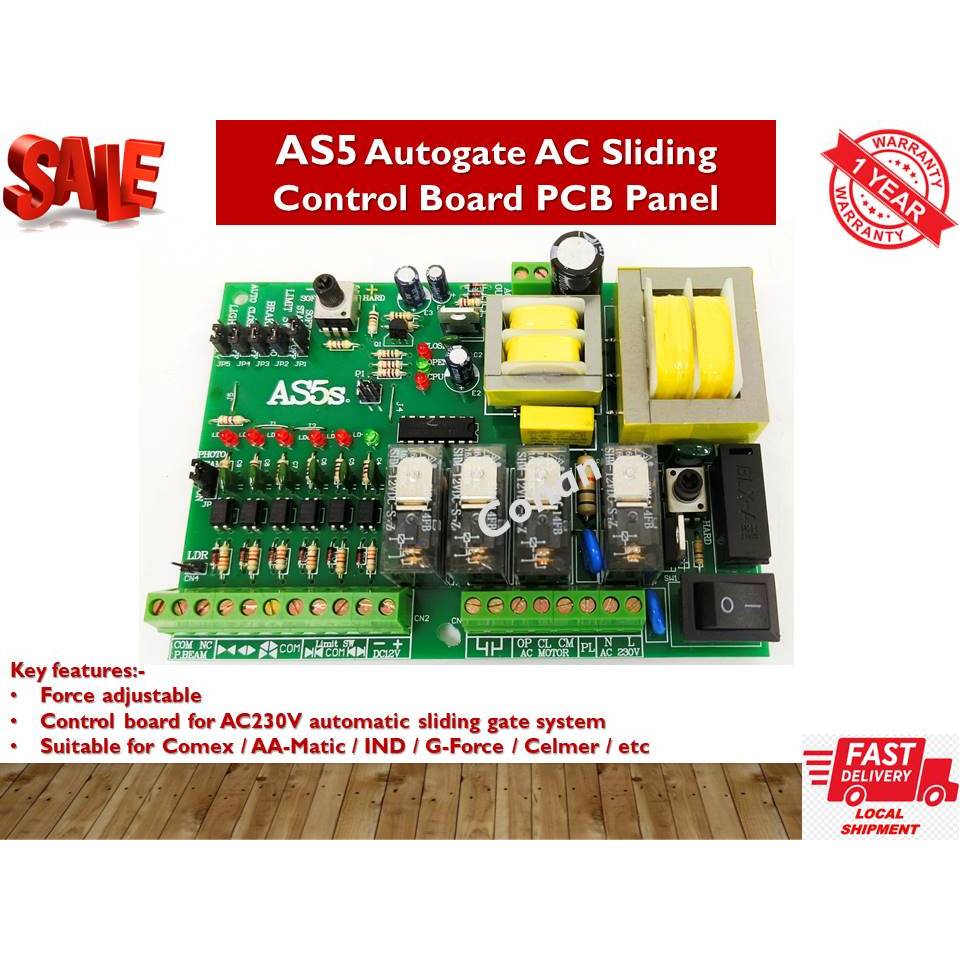 AS5 Autogate AC Sliding Control Board PCB Panel (Compatible to F5 Board ...