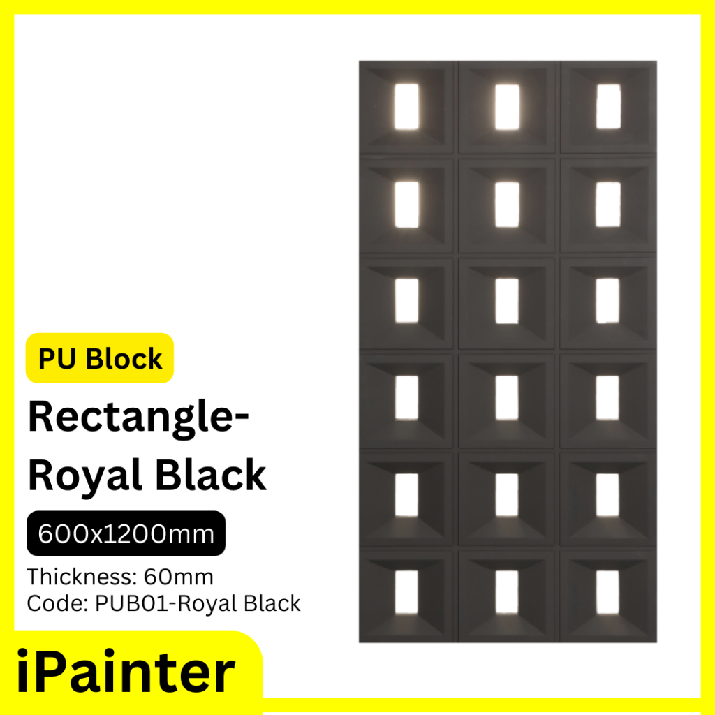 PU Block Divider Ventilation Polyurethane Stone Block Panel Feature ...