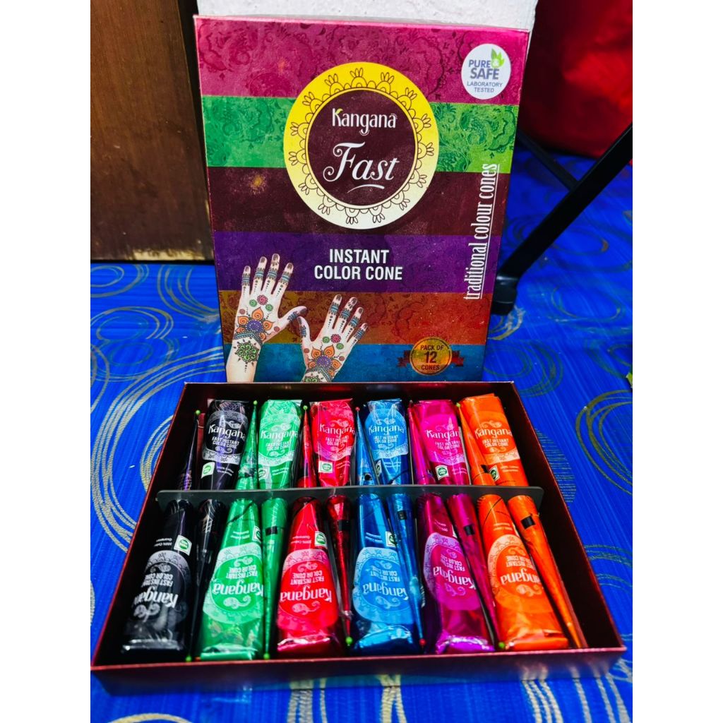 VIMAL'S SEHNAAZ SUPER JUMBO HENNA CONES/ MAROON/ BLACK/ CHILLI RED ...