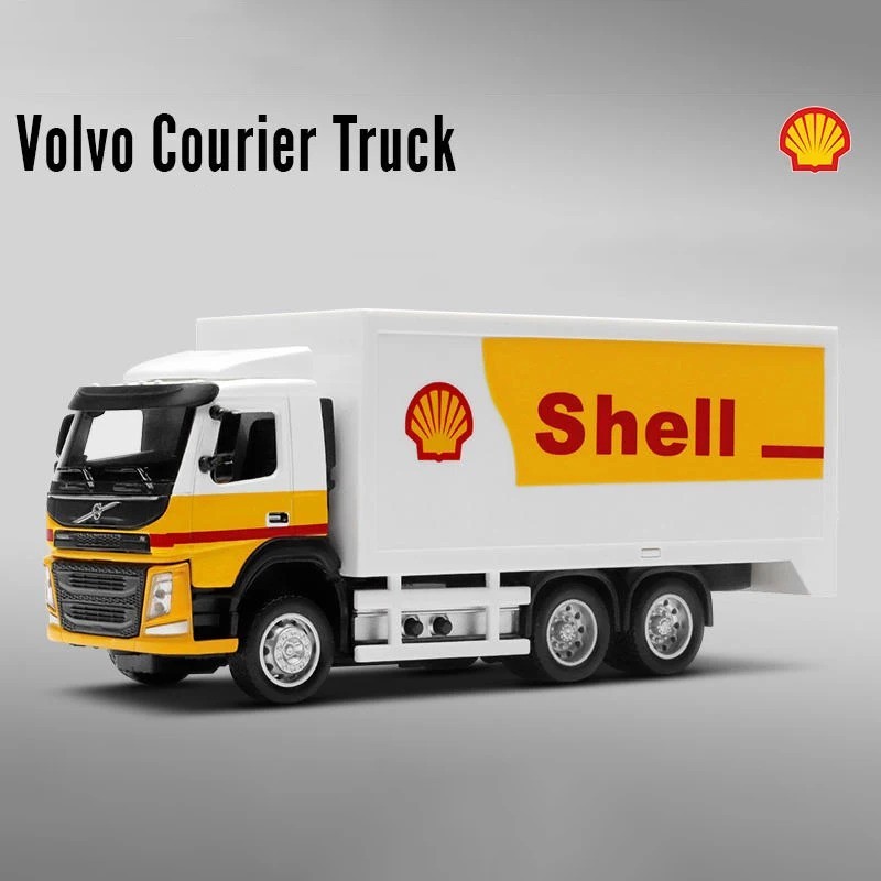 Volvo 1:50 Shell Courier Lorry (Box Truck) Diecast Metal Car | Shopee ...