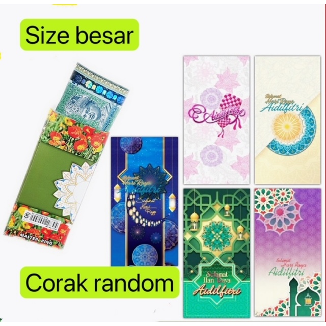 Sampul Duit Raya Size Besar 2025 (10pcs/pack) | Shopee Malaysia