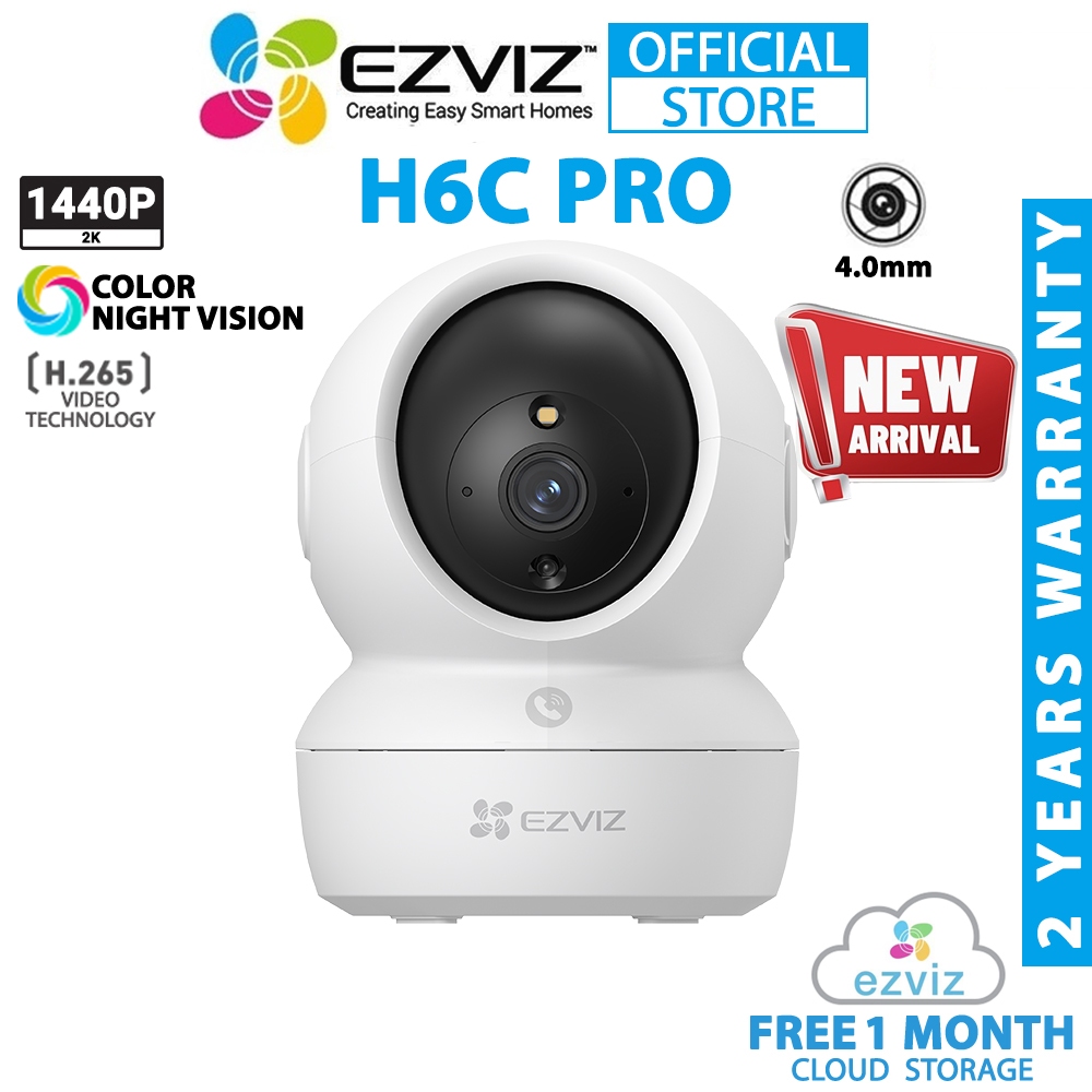 Ezviz H6C Pro 4MP 2K+ 1440P Pan/Tilt Motion Detection Two Way Talk Auto ...