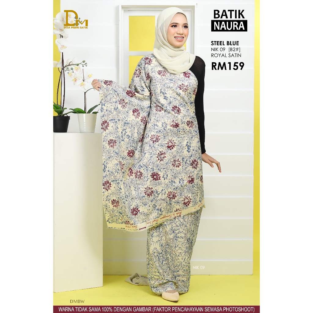 🔥🔥🔥DESA MURNI BATIK - BATIK NAURA - ROYAL SATIN (NIK) 🔥🔥🔥 | Shopee Malaysia