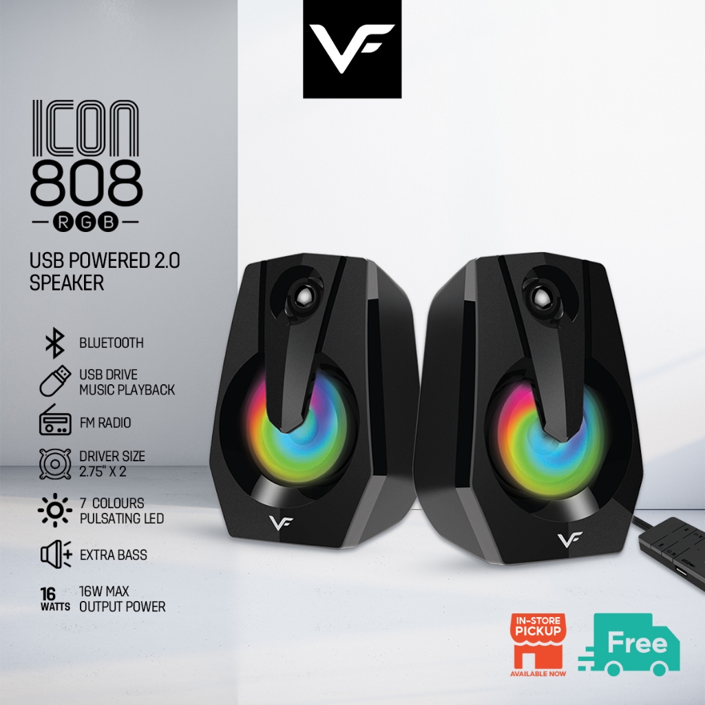 Vinnfier VF Icon 808 RGB Portable Bluetooth Speaker with Extra Bass ...