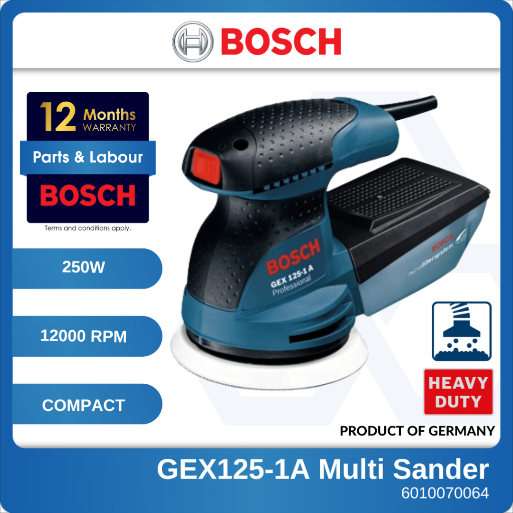 BOSCH GEX 125-1A Multi Random Orbital Sander 250w Bosch Orbital Sander Machine Polisher Bosch ...