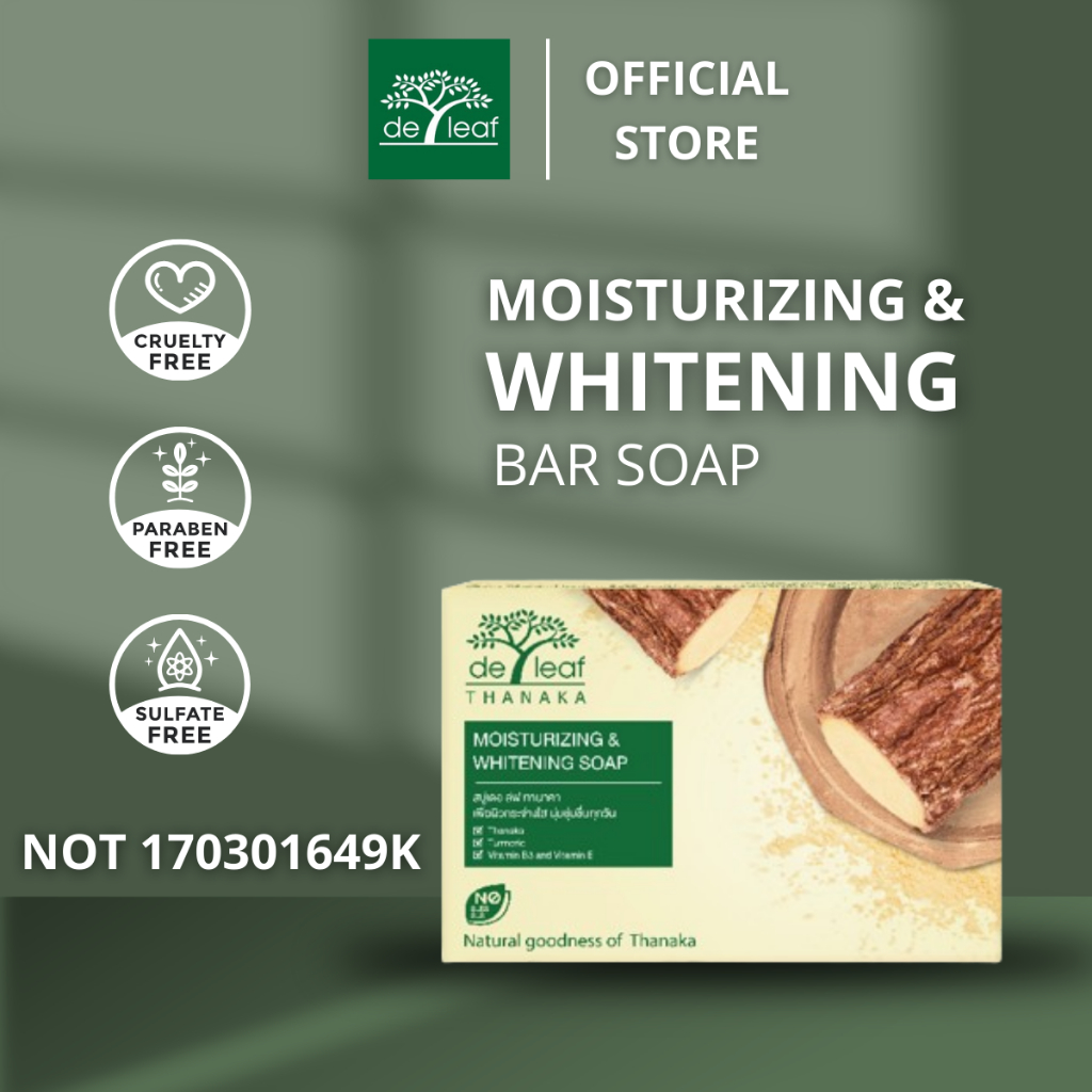 De Leaf Thanaka Moisturizing & Whitening Soap (100g) | Shopee Malaysia