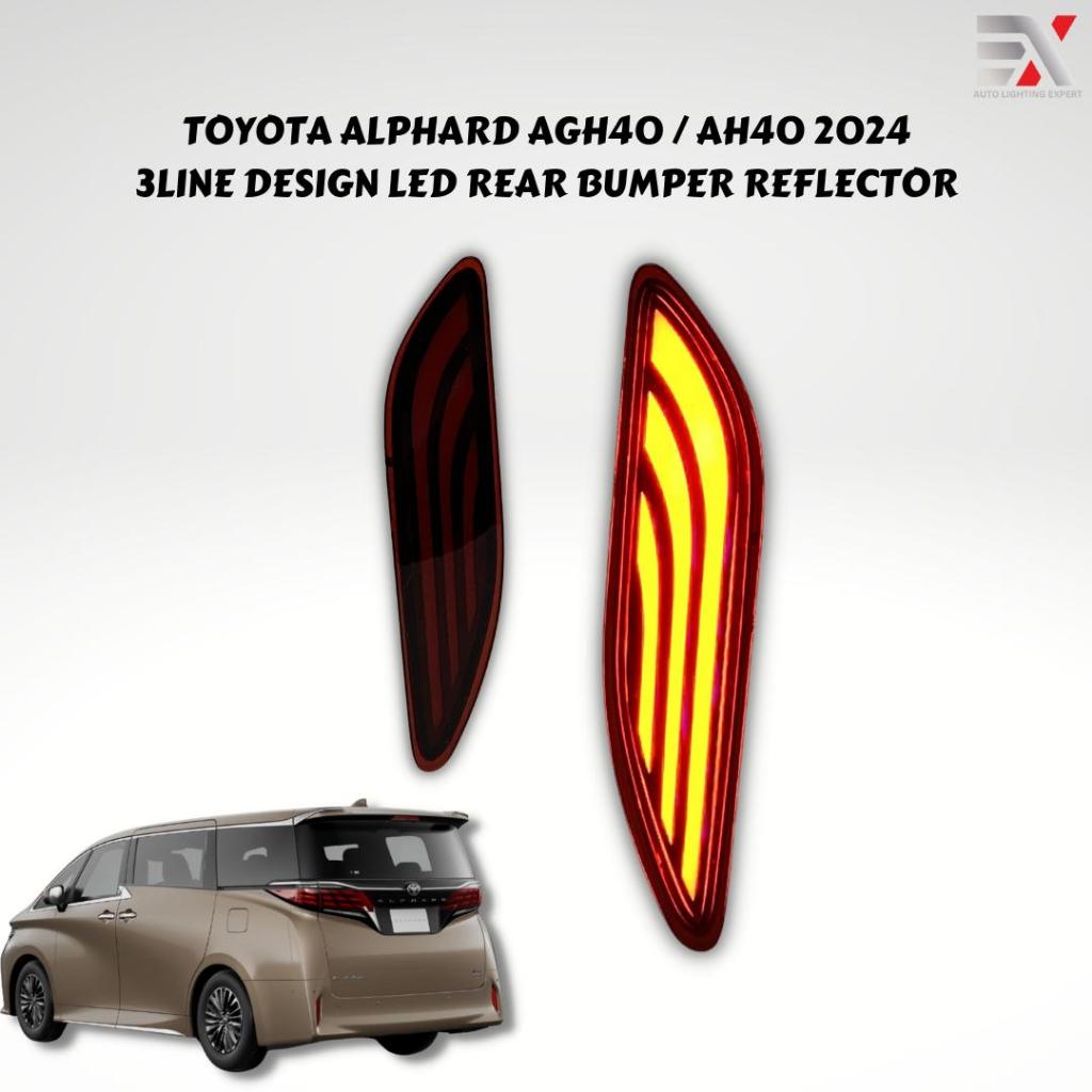TOYOTA ALPHARD AGH40 / AH40 REAR BUMPER REFLECTOR - 3LINE DESIGN ...