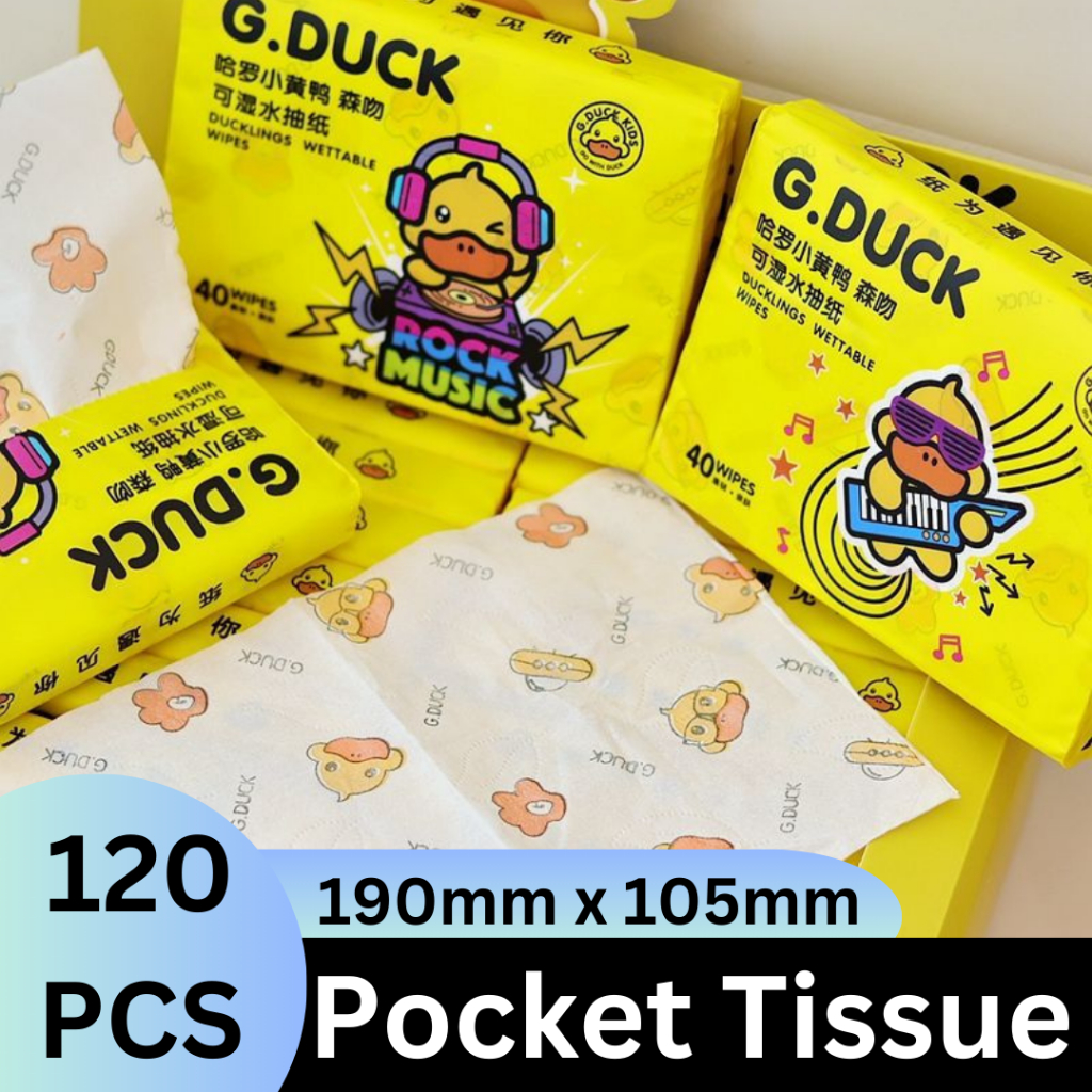 FACIAL TISSUE DUCK CARTOON PRINTED CUTE GIRL 3 PLY 40 DRAWS/PACK 卡通印花抽纸 ...