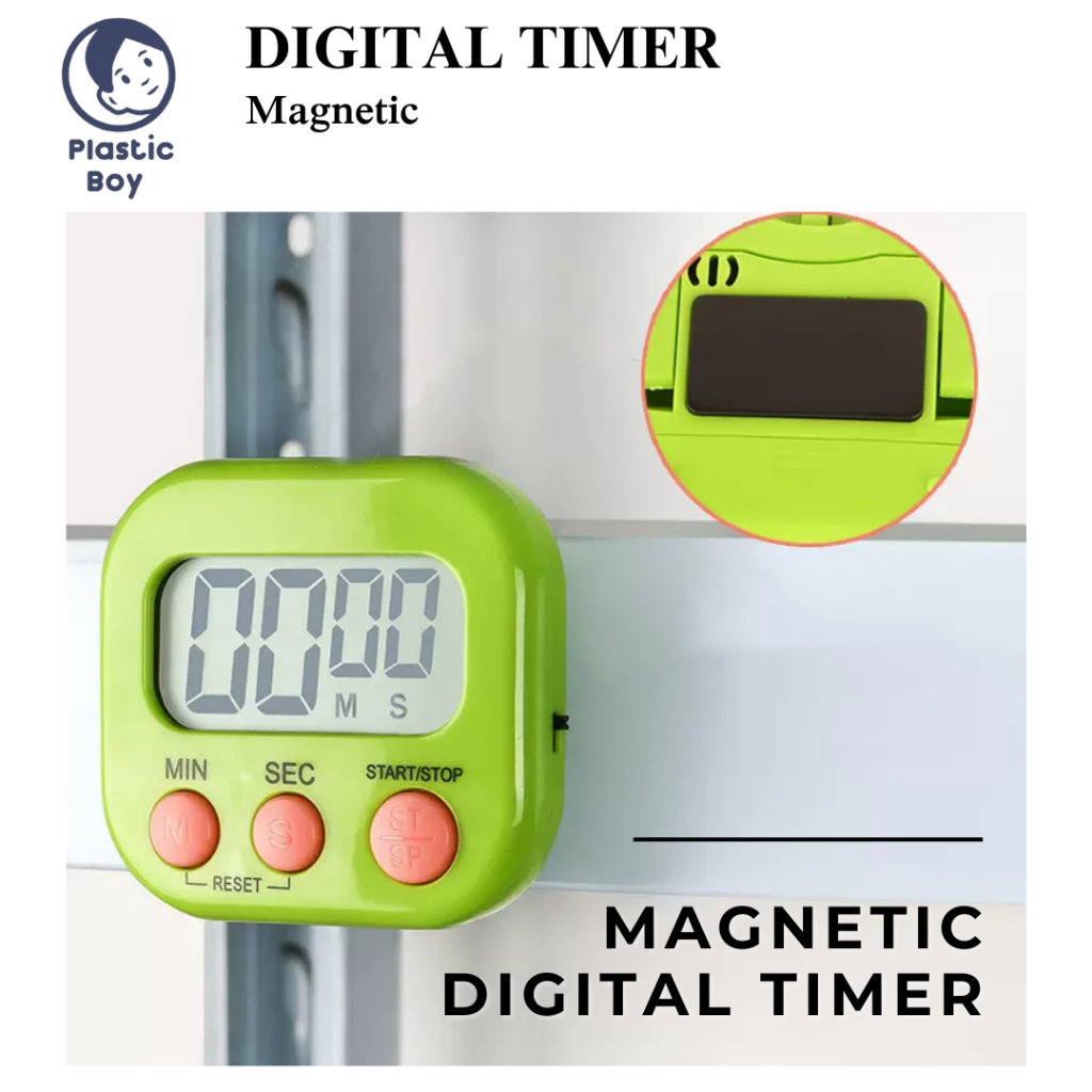 Pemasa Elektronik/Electronic Timer Portable Kitchen Timer Electronic Stopwatch Timer 4 Colors ...