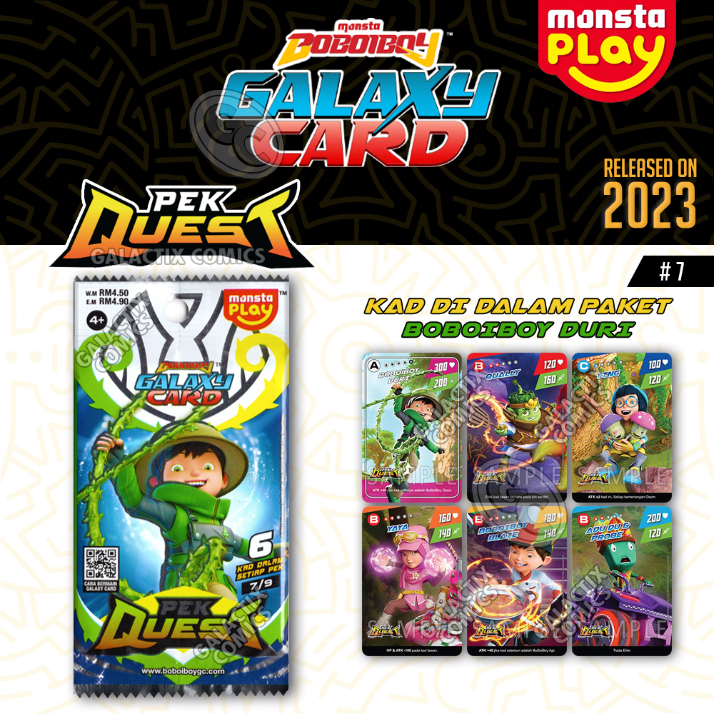 BoBoiBoy Galaxy Card Kad Pek Quest 2023 - Single Packet | Shopee Malaysia