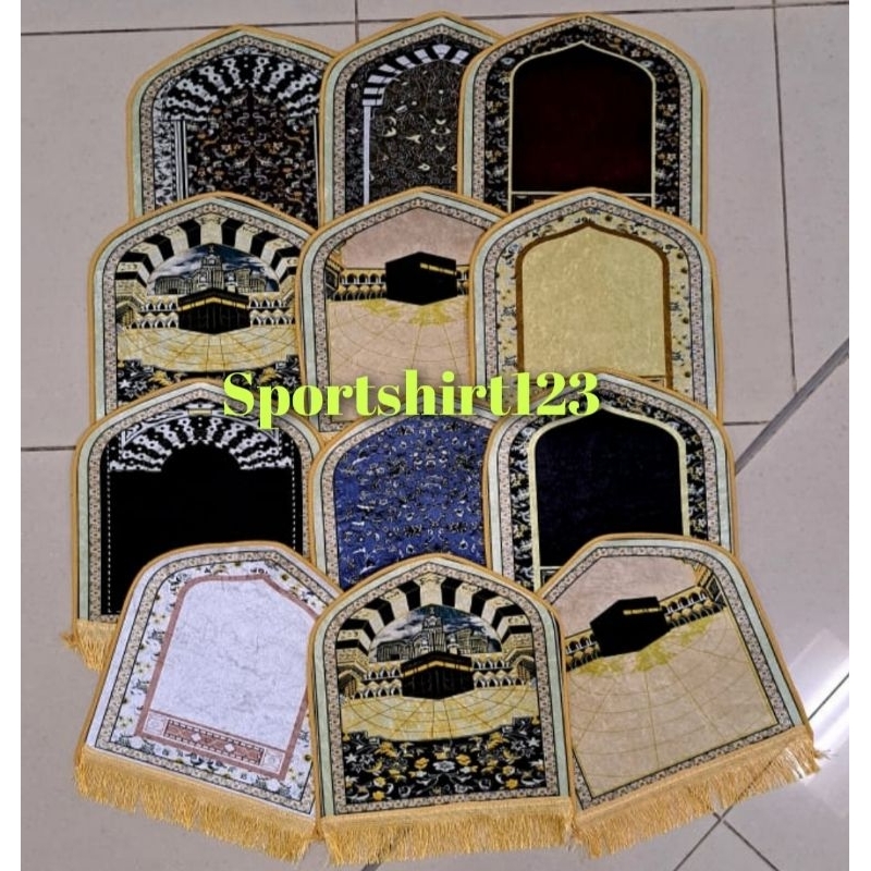 1 SET (10)PCS SEJADAH QUBAH 3D VELVET SAZI 35X35CM FORM TURKEY DOOR ...