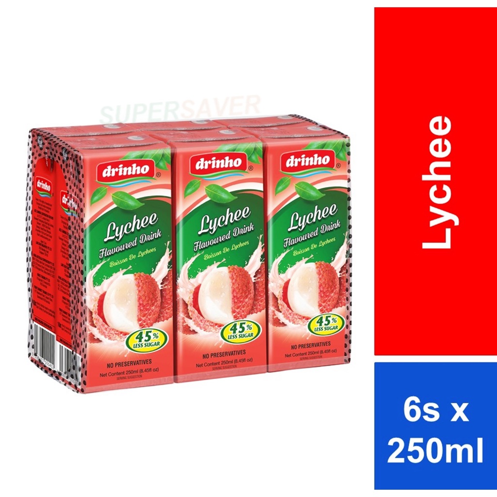 Drinho 250ml X 6/Ice peach tea/Green tea/Winter melon/Ice Lemon Tea ...