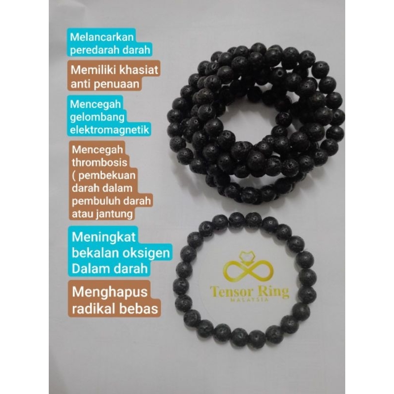 kekuatan Batu gunung berapi untuk kesihatan - tensor ring 💯 original ...