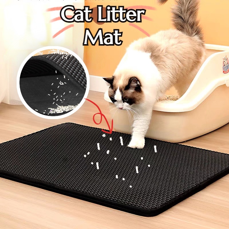 [local seller] Cat Mat Double Layer Cat Litter Mat Waterproof Eva Cat ...