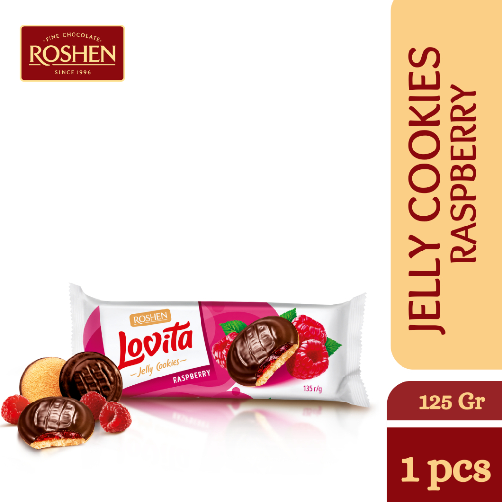 Roshen Lovita Jelly Cookies - Raspberry (135g) Roshen biskut jelly ...