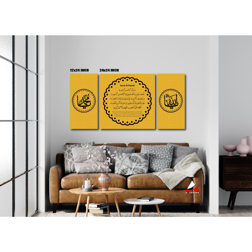 FRAME DECO AYAT AL FATIHAH 3 PANEL (2412) | Shopee Malaysia