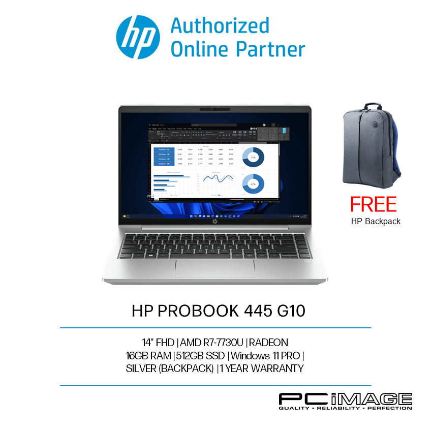 HP PROBOOK 445 G10 AMD R7-7730U/16GB DDR4-3200/512GB SSD/RADEON/14" FHD ...