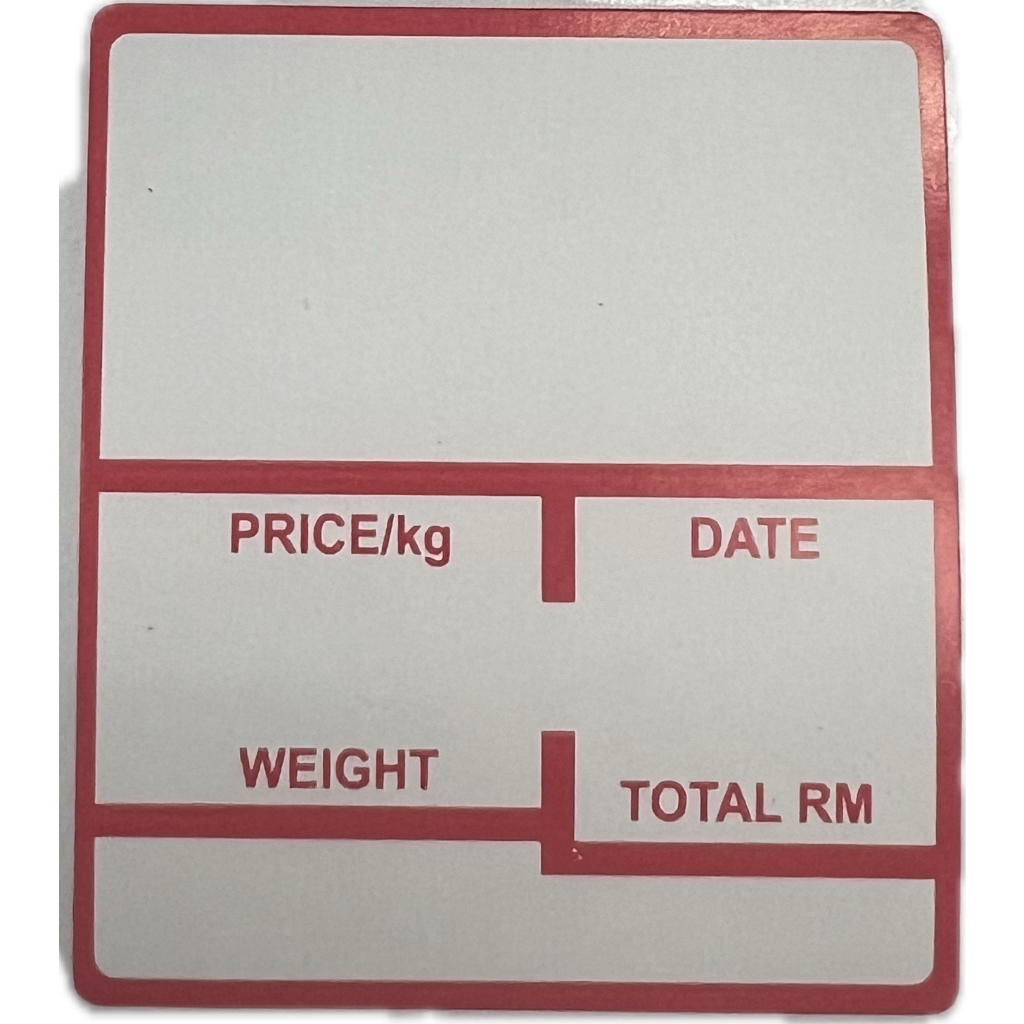 Thermal Sticker 40mm x 46mm 1.5'' Weighing Scale Penimbang Sticker ...