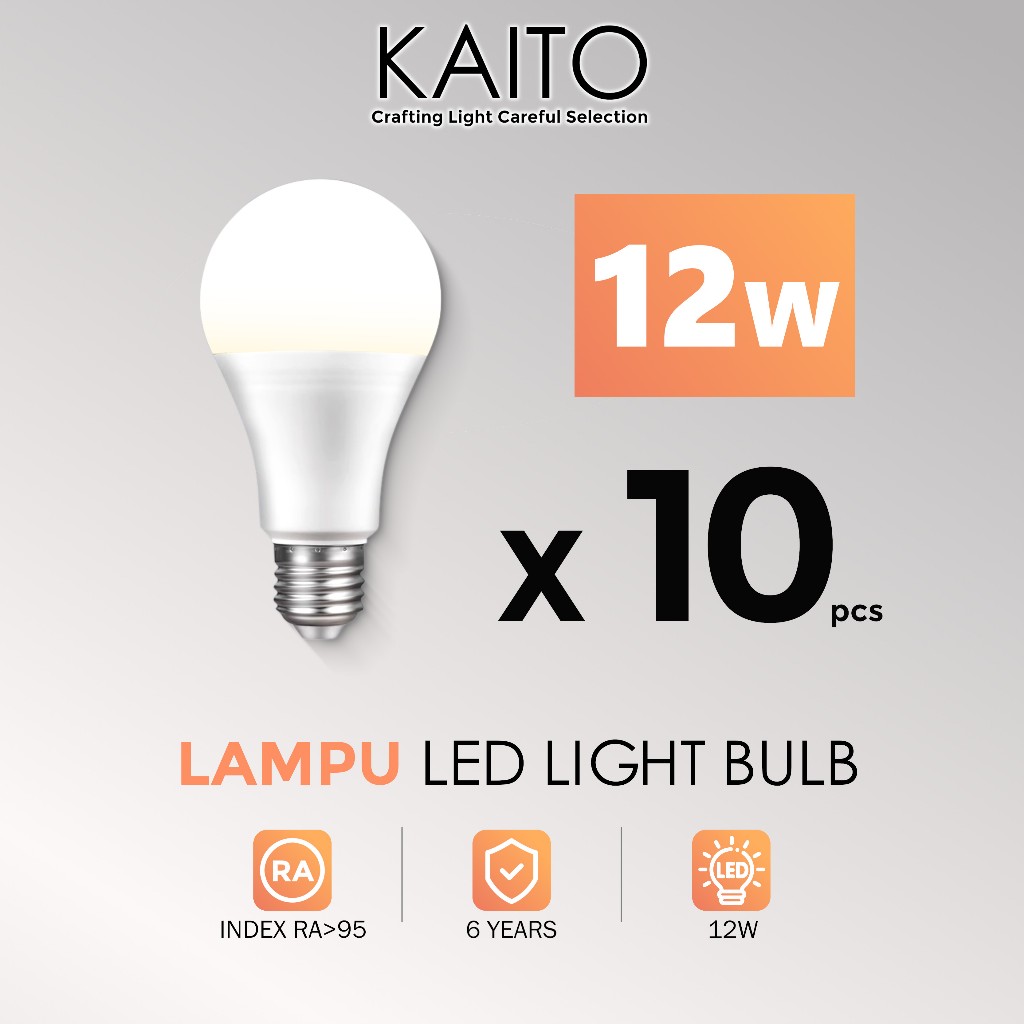 【BULK BUY 10PCS】 12W Lampu Led Light Bulb KAITO Lampu Led Siling Mentol E27 LED Bulb Downlight A ...