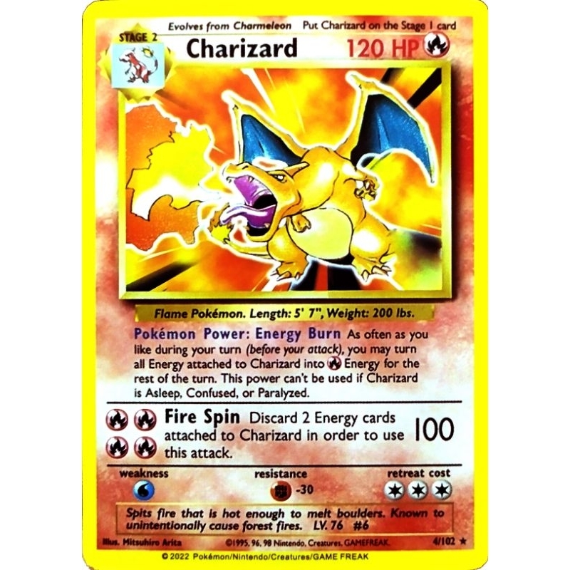 [No.6 / Charizard] Pokemon card(*not genuine product*) | Shopee Malaysia